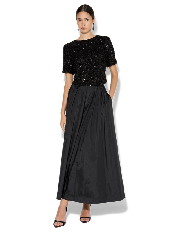 Ginger Black Sequin Top - Montique Clothing