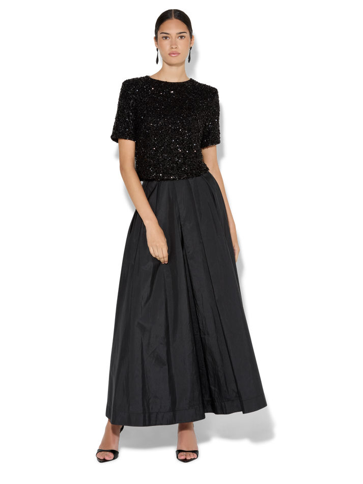 Ginger Black Sequin Top - Montique Clothing