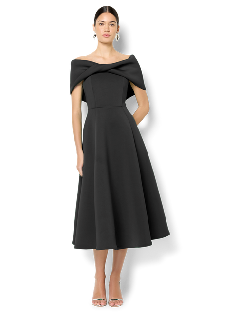 Mica Black Off The Shoulder Dress - Montique Clothing
