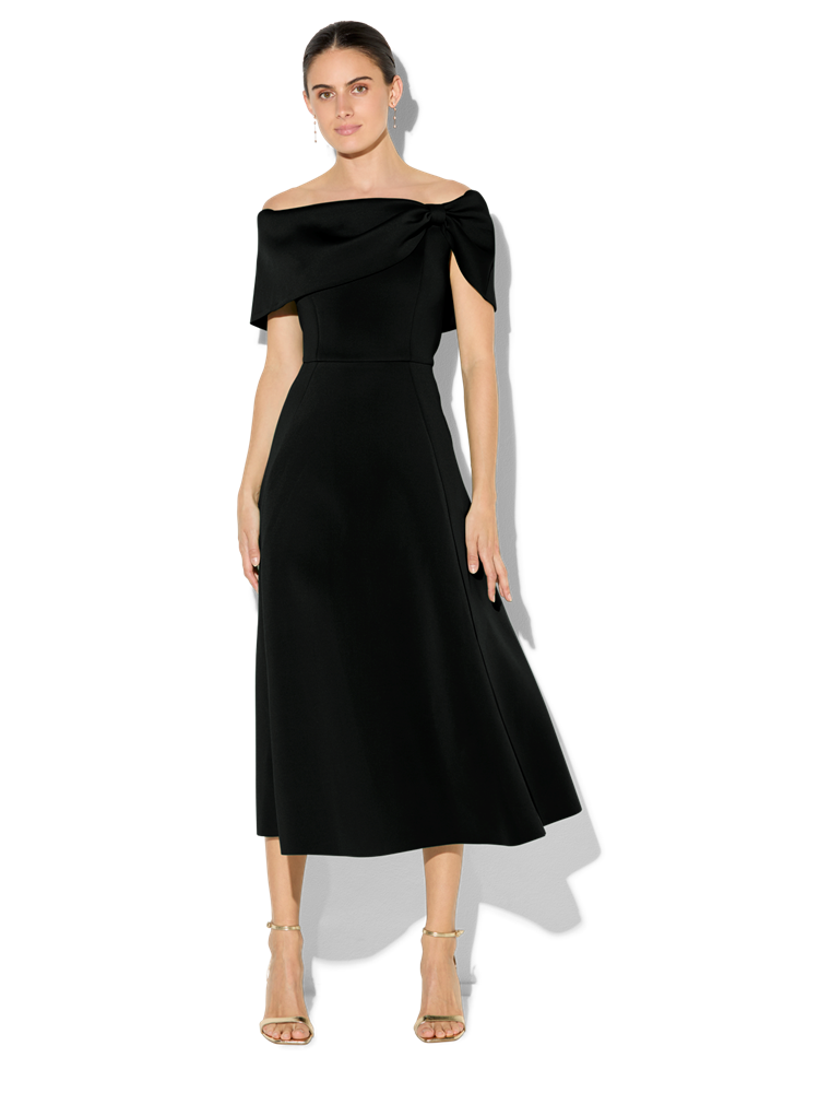 Rowan Black Cocktail Dress - Montique Clothing