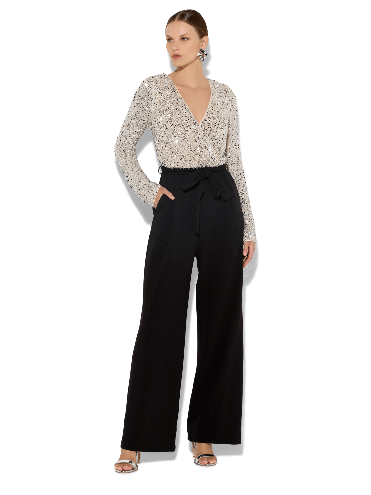 Sinatra Mink Sequin Jumpsuit - Montique Clothing