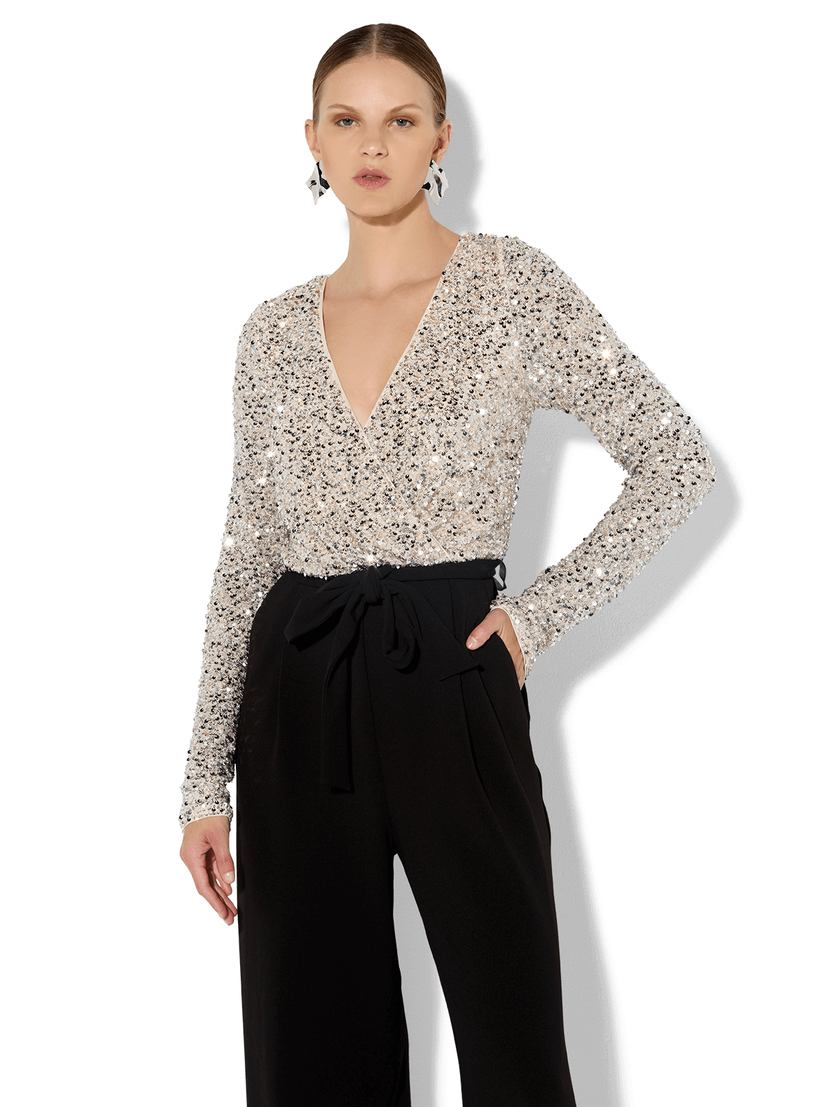 Sinatra Mink Sequin Jumpsuit - Montique Clothing