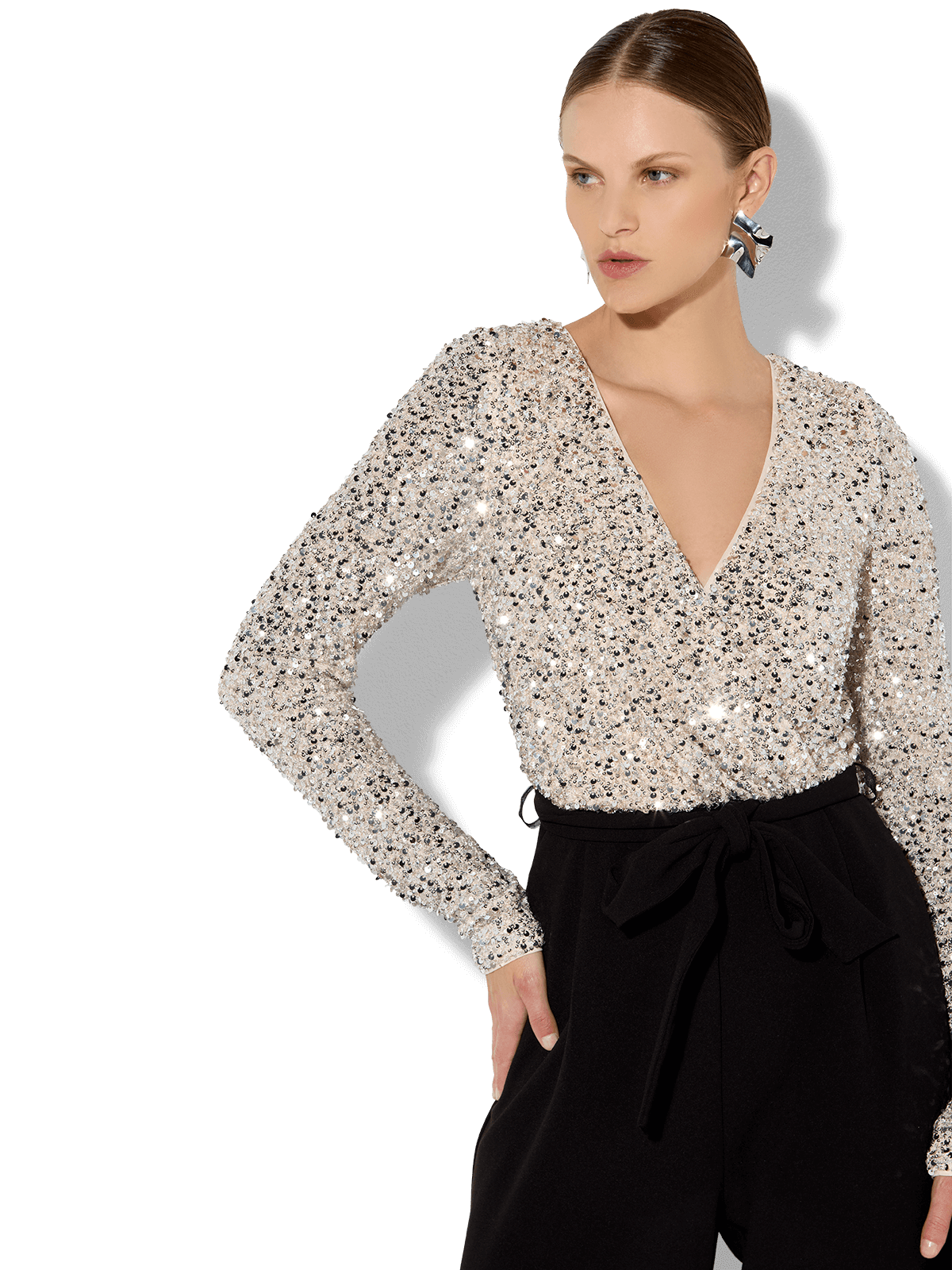 Sinatra Mink Sequin Jumpsuit - Montique Clothing