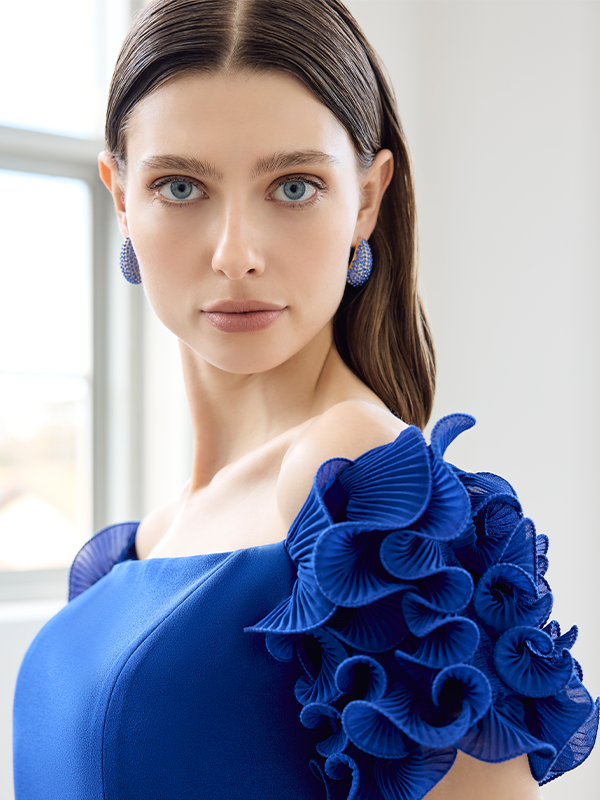 Sofia Sky Blue Teardrop Earrings – Montique