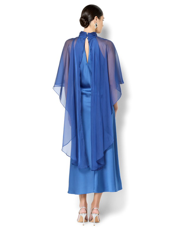 Terry Marine Cape Dress - Montique Clothing