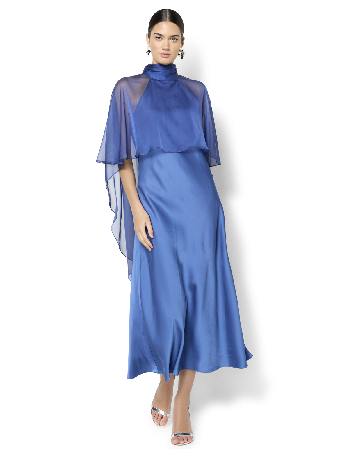 Terry Marine Cape Dress - Montique Clothing