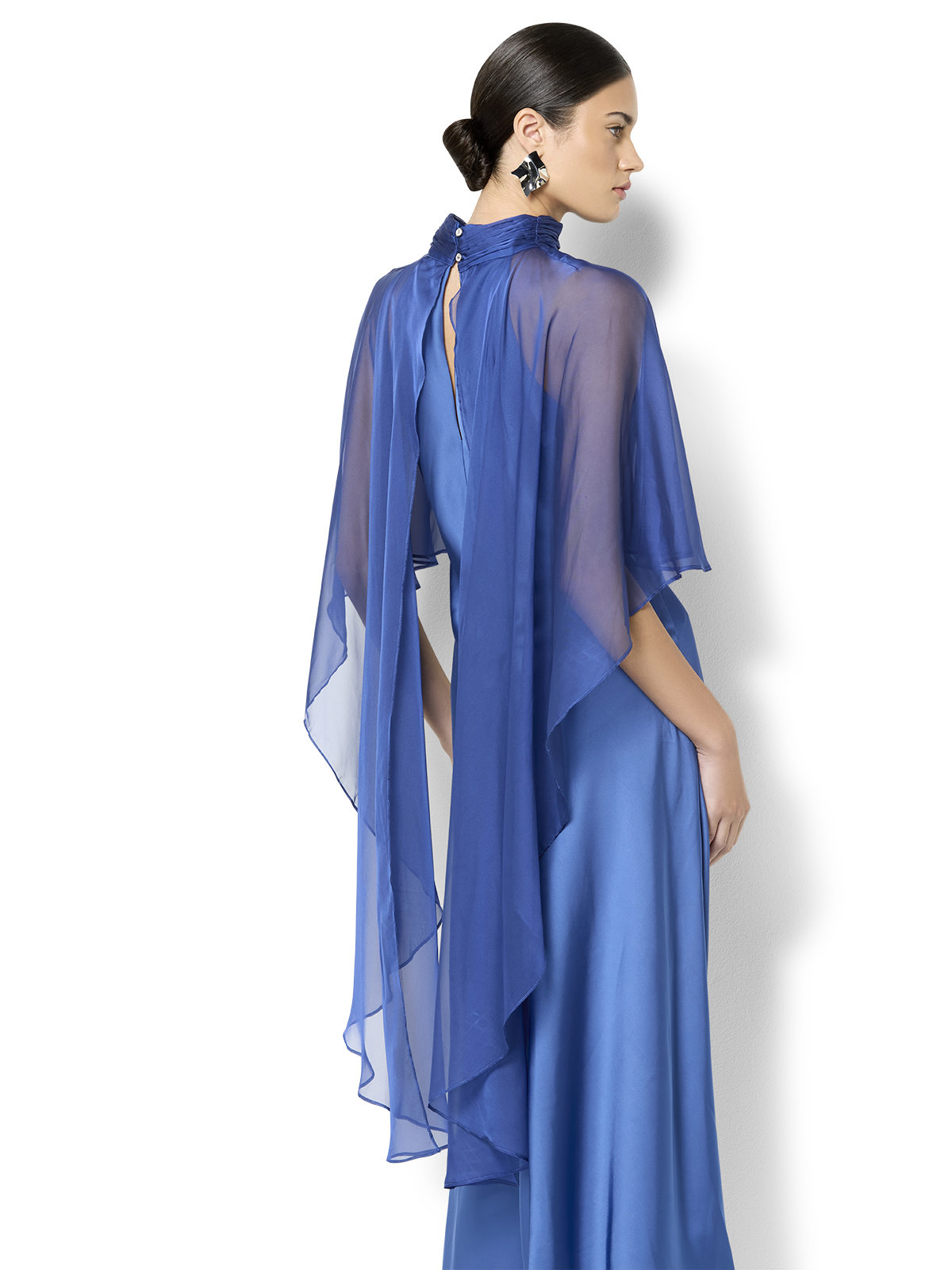 Terry Marine Cape Dress - Montique Clothing