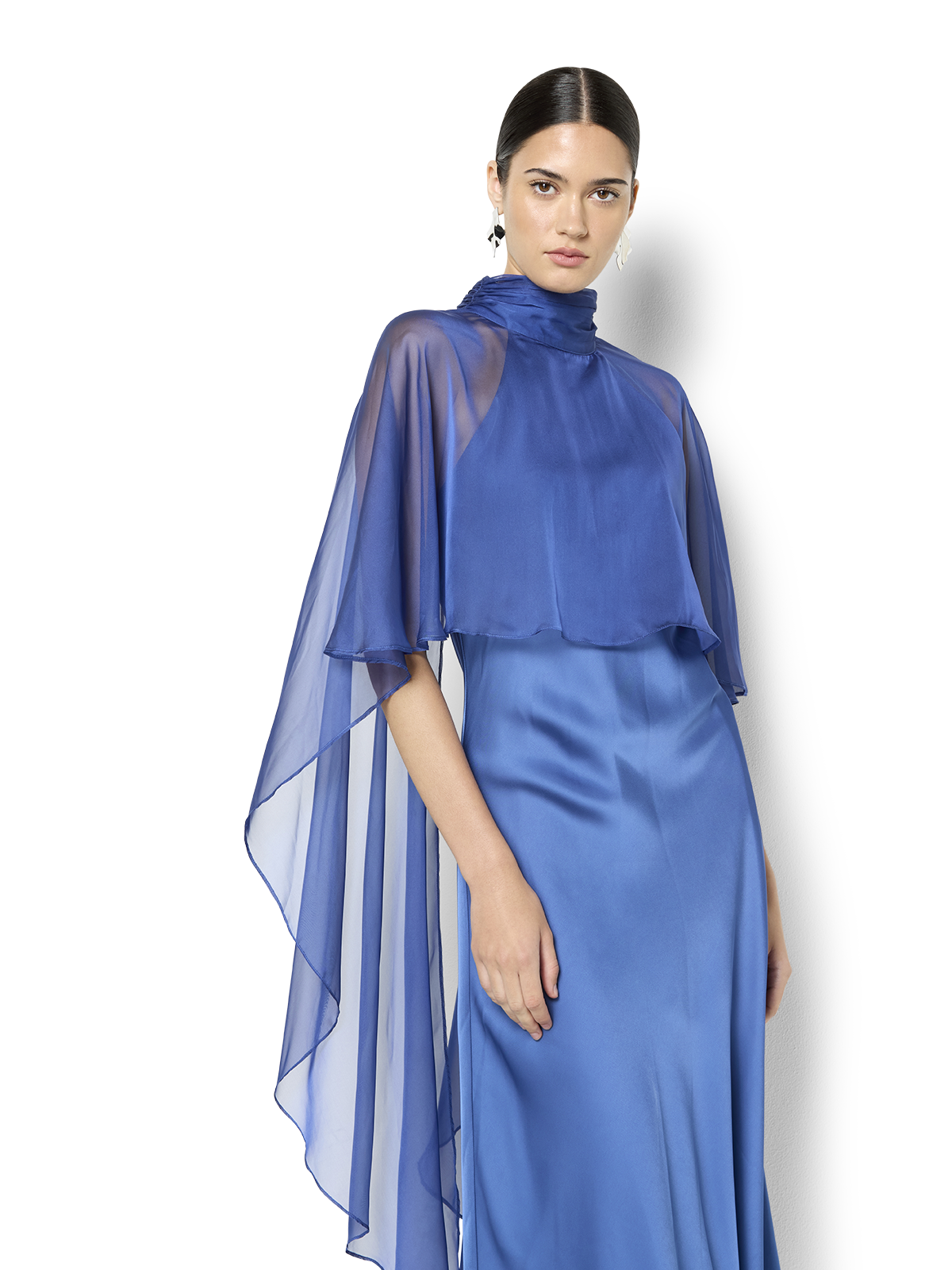 Terry Marine Cape Dress - Montique Clothing