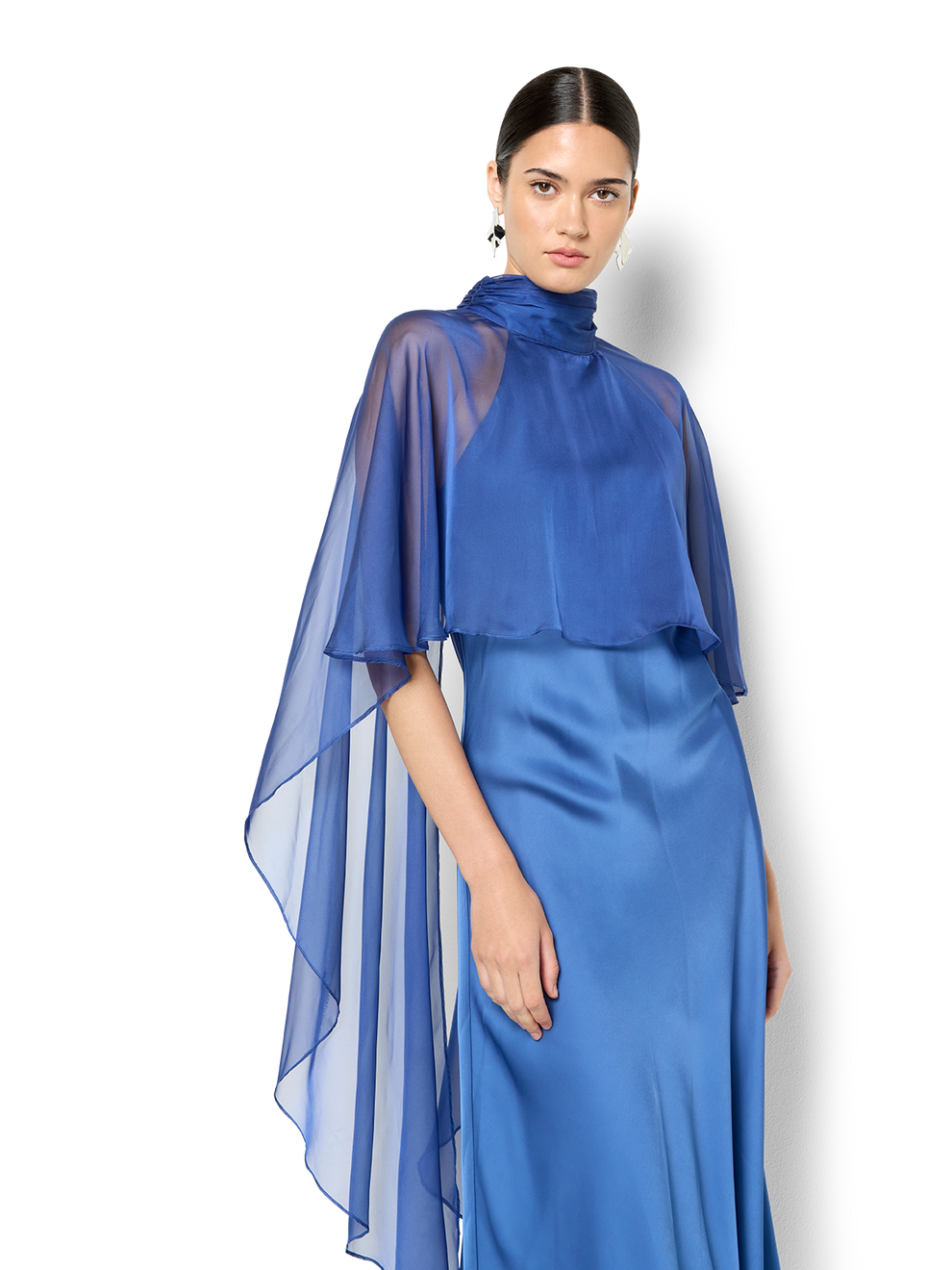 Terry Marine Cape Dress - Montique Clothing