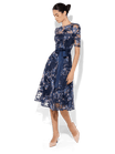 Loren Navy & Pink Lace Dress | Montique Clothing