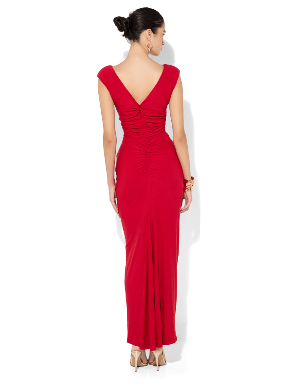 Romy Red Dress - Montique Clothing