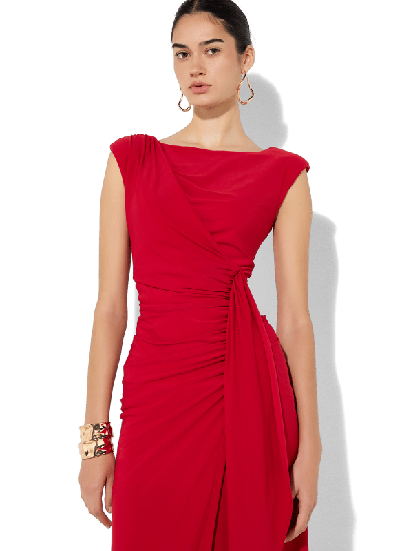 Romy Red Dress - Montique Clothing