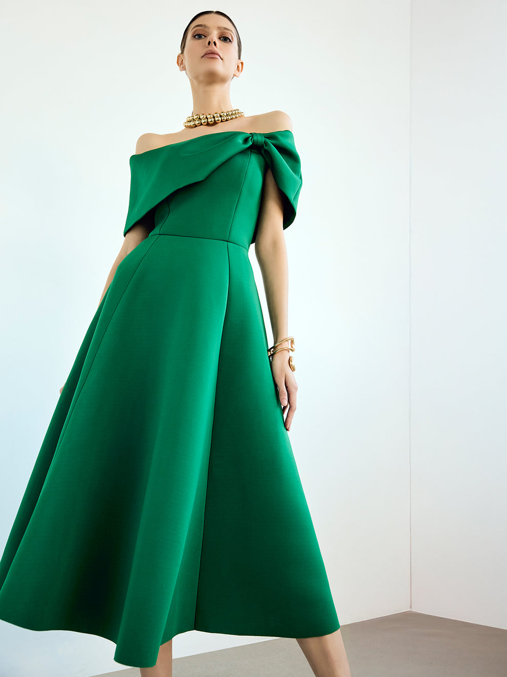 Rowan Emerald Cocktail Dress - Montique Clothing