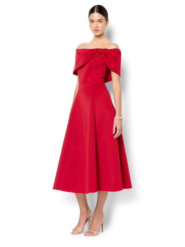 Rowan Red Cocktail Dress - Montique Clothing