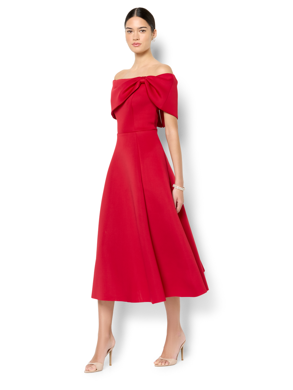 Rowan Red Cocktail Dress - Montique Clothing