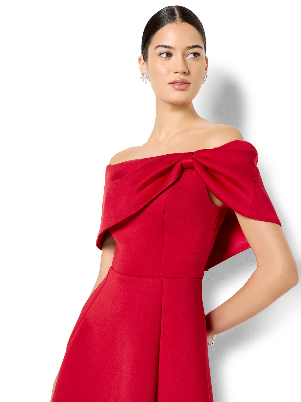 Rowan Red Cocktail Dress - Montique Clothing