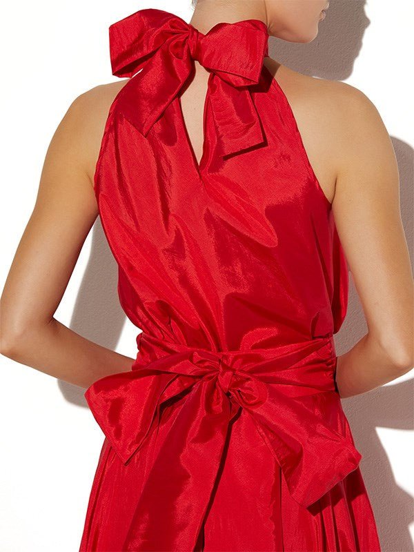 Ava Red Halter Top - Montique Clothing