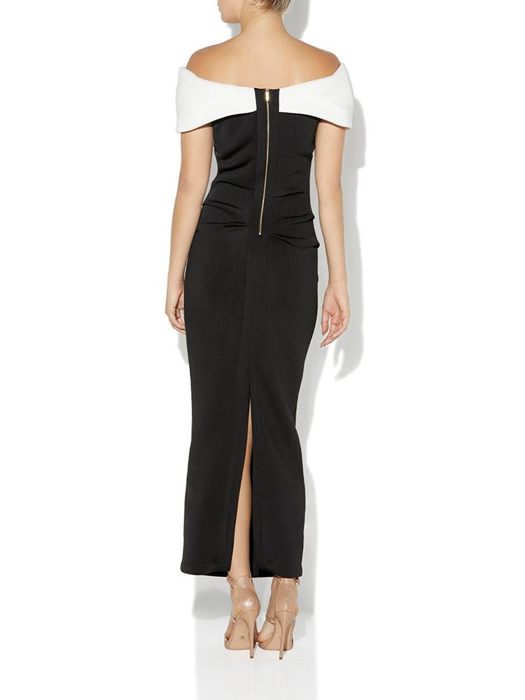 Bree Two Tone Midi Dress - Montique Clothing